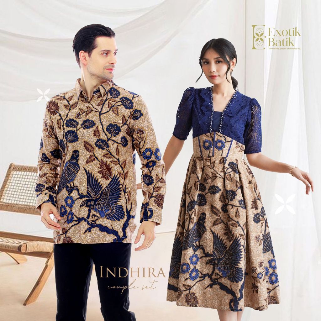 Jual Indhira Batik Dress / Batik Couple Set / Batik Pesta / Batik ...