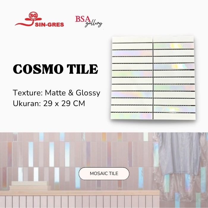 Jual MOSAIC TILE PUTIH BACKSPLASH DAPUR / KERAMIK MOZAIK DINDING LANTAI ...