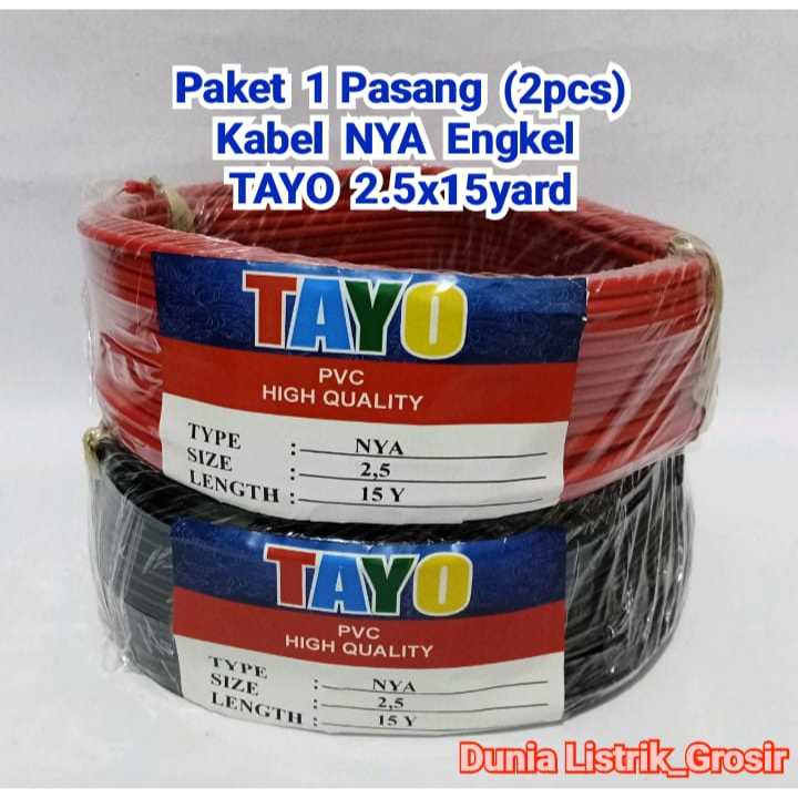 Jual Kabel Listrik Kabel NYA TAYO 2,5mmx15y PAKET 1 PASANG (isi 2 Rol ...
