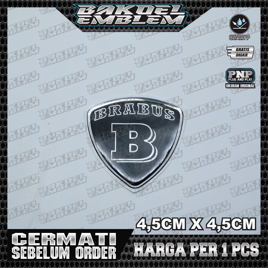 Jual emblem brabus / emblem timbul brabus / stiker 3d brabus / stiker ...