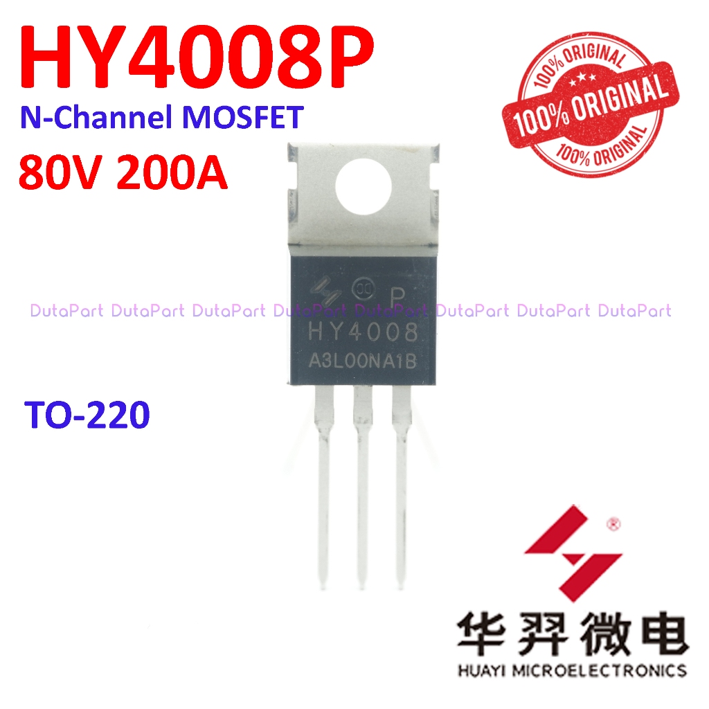 Jual HY4008P HY4008 ORIGINAL HUAYI 80V 200A MOSFET HY 4008 P TO-220 | Shopee Indonesia