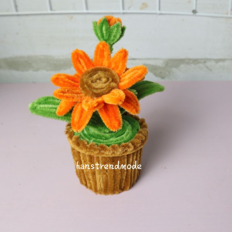 Jual Mini Pot Bunga Matahari dari Kawat Bulu / Pipe Cleaner | Shopee ...