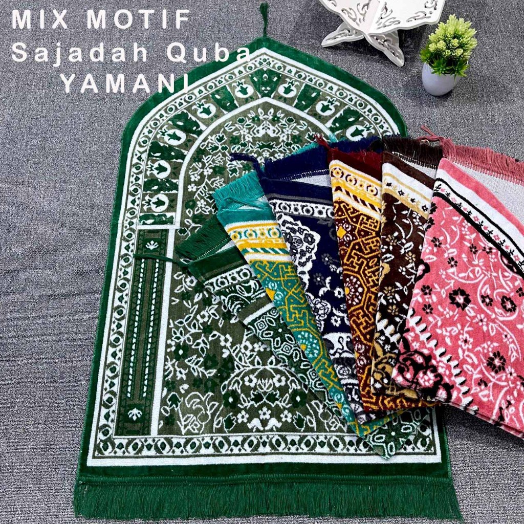 Jual NEW Sajadah Quba YAMANI Spigel White Dewasa Uk 70 * 110 cm ...