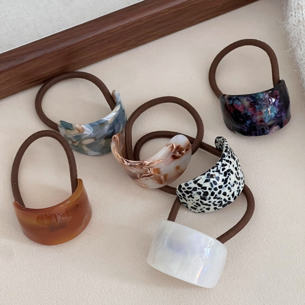 Jual Caliloops Ikat Karet Rambut Kecil Marble Polos Wanita Korean Style ...