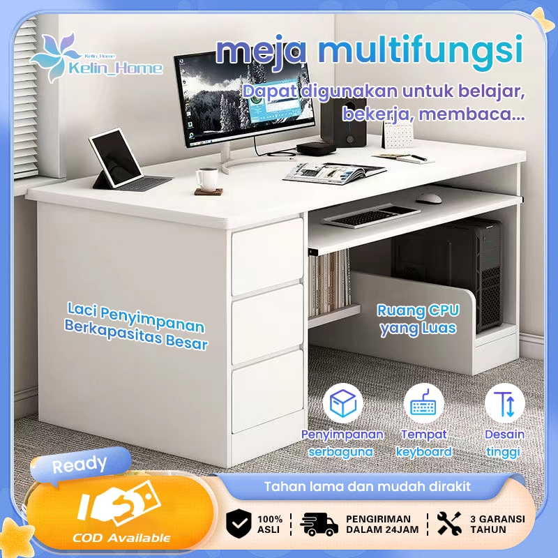 Jual Meja Kantor/Meja Belajar Minimalis/Meja Komputer Multifungsi/Meja ...