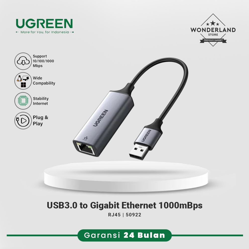 Jual Ugreen Ethernet USB3.0 to Gigabit Adapter RJ45 LAN Network Adapter ...