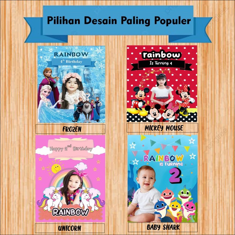 Jual Backdrop Ulang tahun ukuran custom sesuai keinginan customer ...