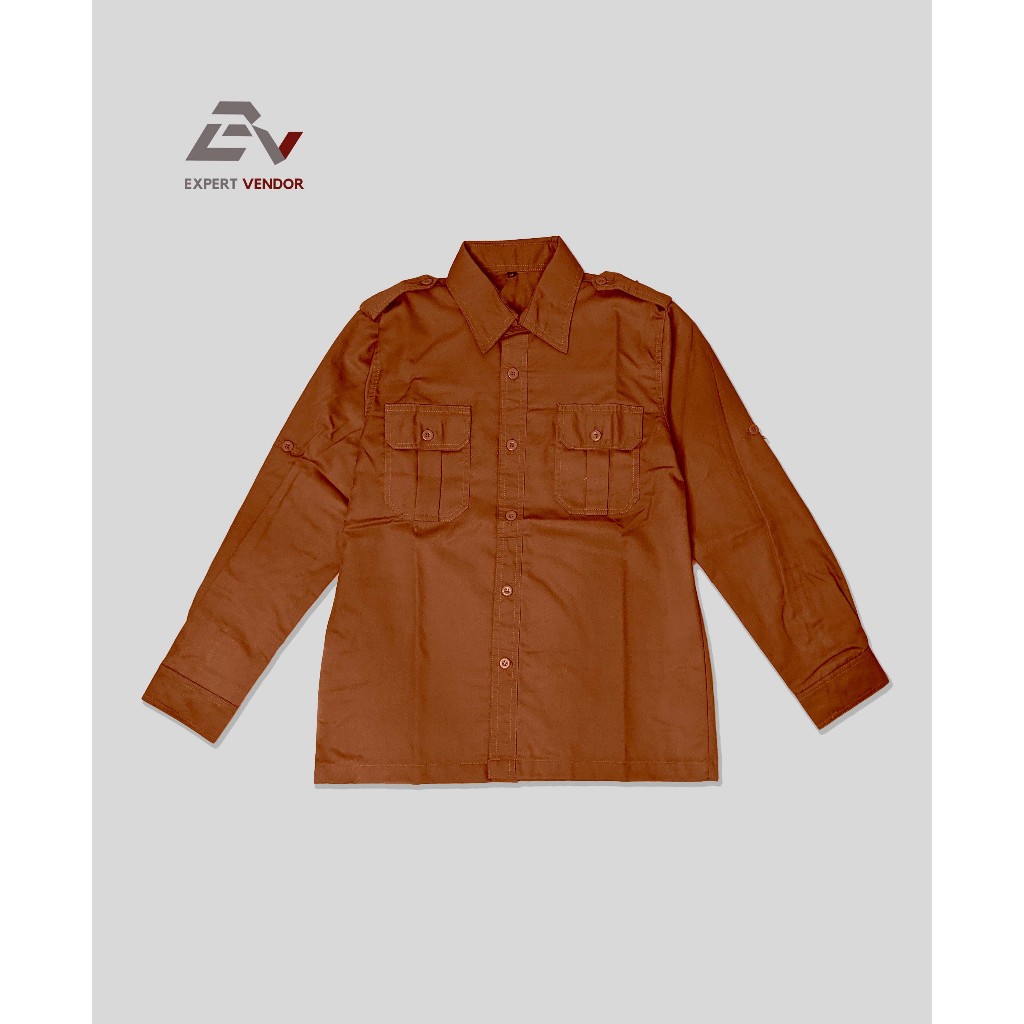 Jual BAJU KEMEJA POLOS TERRACOTTA/ TERAKOTA / lapangan/ gunung/ outdoor ...