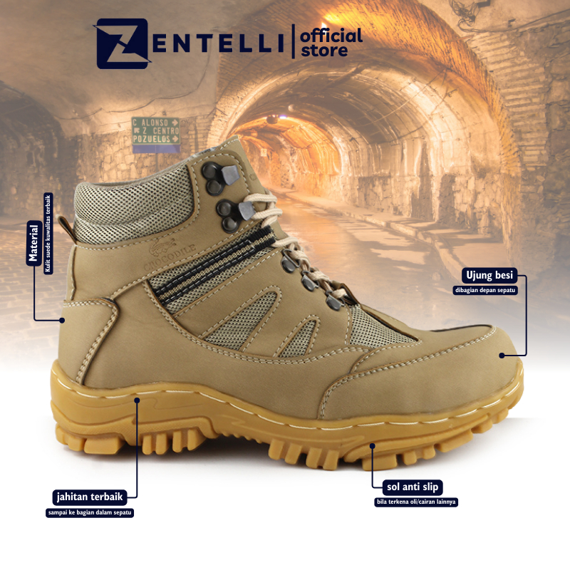 Jual Sepatu Safety Pria Boots Armor Safety Boots Sepatu Outdor Turing ...