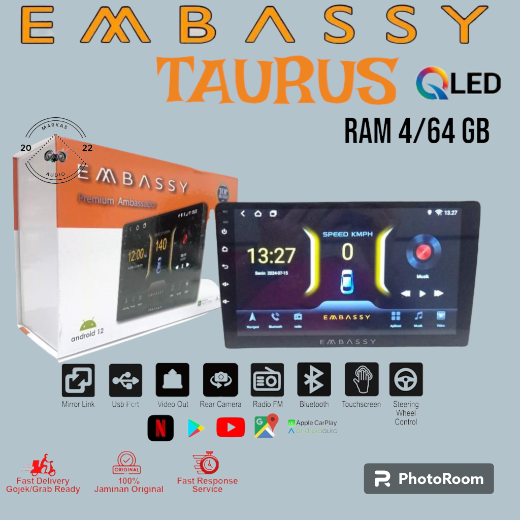 Jual Headunit Android 9 Inch Embassy Premium Ambassador Ram 4/64 Gb ...