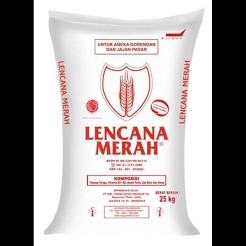 Jual lencana merah tepung terigu kemasan repack 1kg | Shopee Indonesia