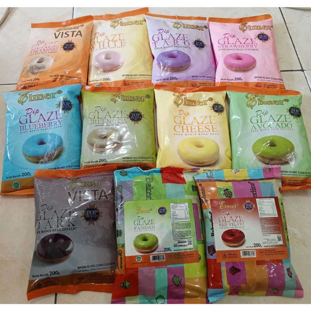 Jual Elmer Dip Glaze Donat 200gr - Topping Donat 200gr | Shopee Indonesia