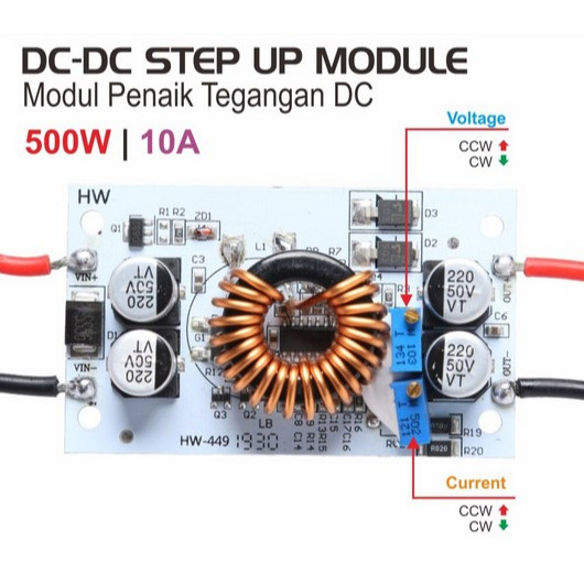 Jual DC DC Voltage Boost Converter DC-DC Step Up 500W | Shopee Indonesia