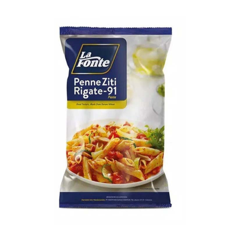Jual Penne Ziti Rigate Pasta LA FONTE 450gr | Shopee Indonesia
