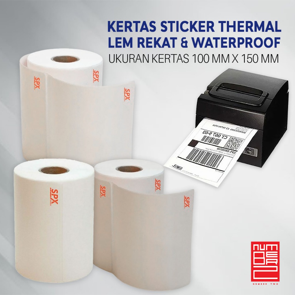Jual Kertas sticker label stiker thermal roll gulungan printer resi ...