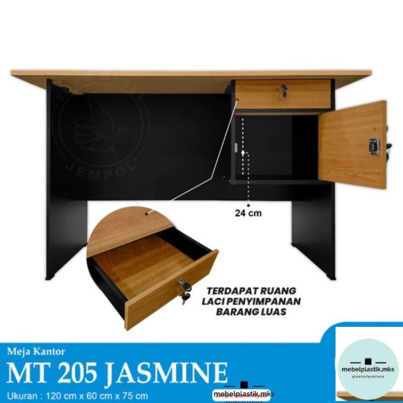 Jual Meja Tulis/ Meja Kantor/ Meja Kerja Laci Lemari Kunci Panel Serbuk ...