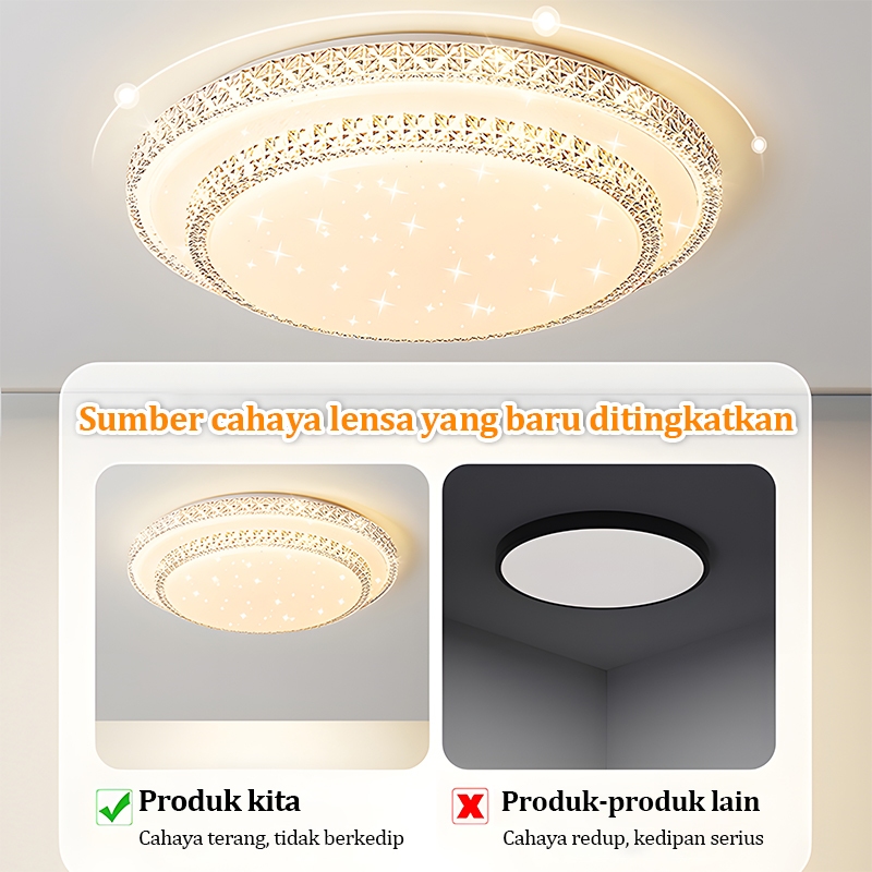 Jual COD Lampu Plafon Minimalis Modern LED Bulat 36Watt Ruang Tamu ...