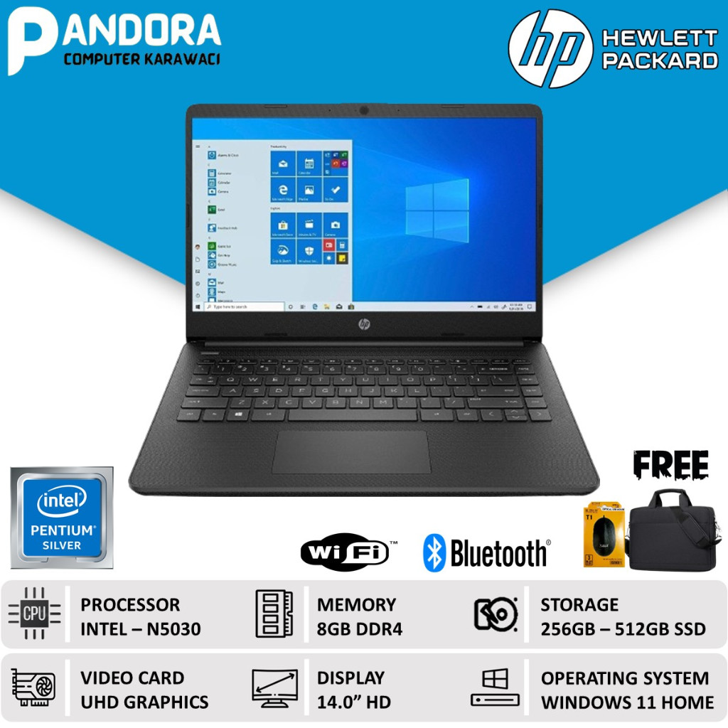Jual LAPTOP HP 14 INTEL PENTIUM SILVER N5030 8GB SSD 256GB WIN11 ...