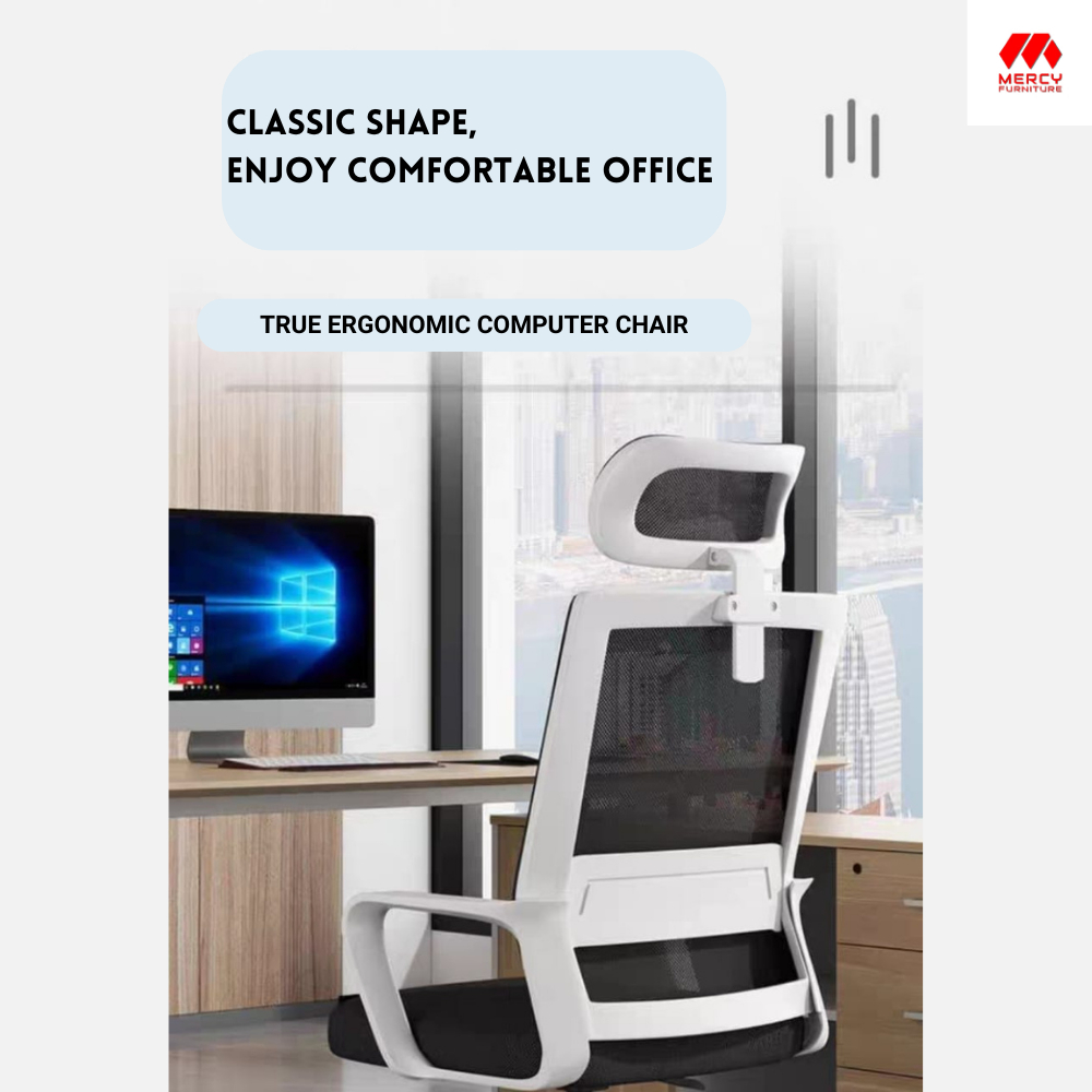 Jual Mercy Kursi Headrest Roda Kursi Staf Kursi Kerja Kursi Kantor ...