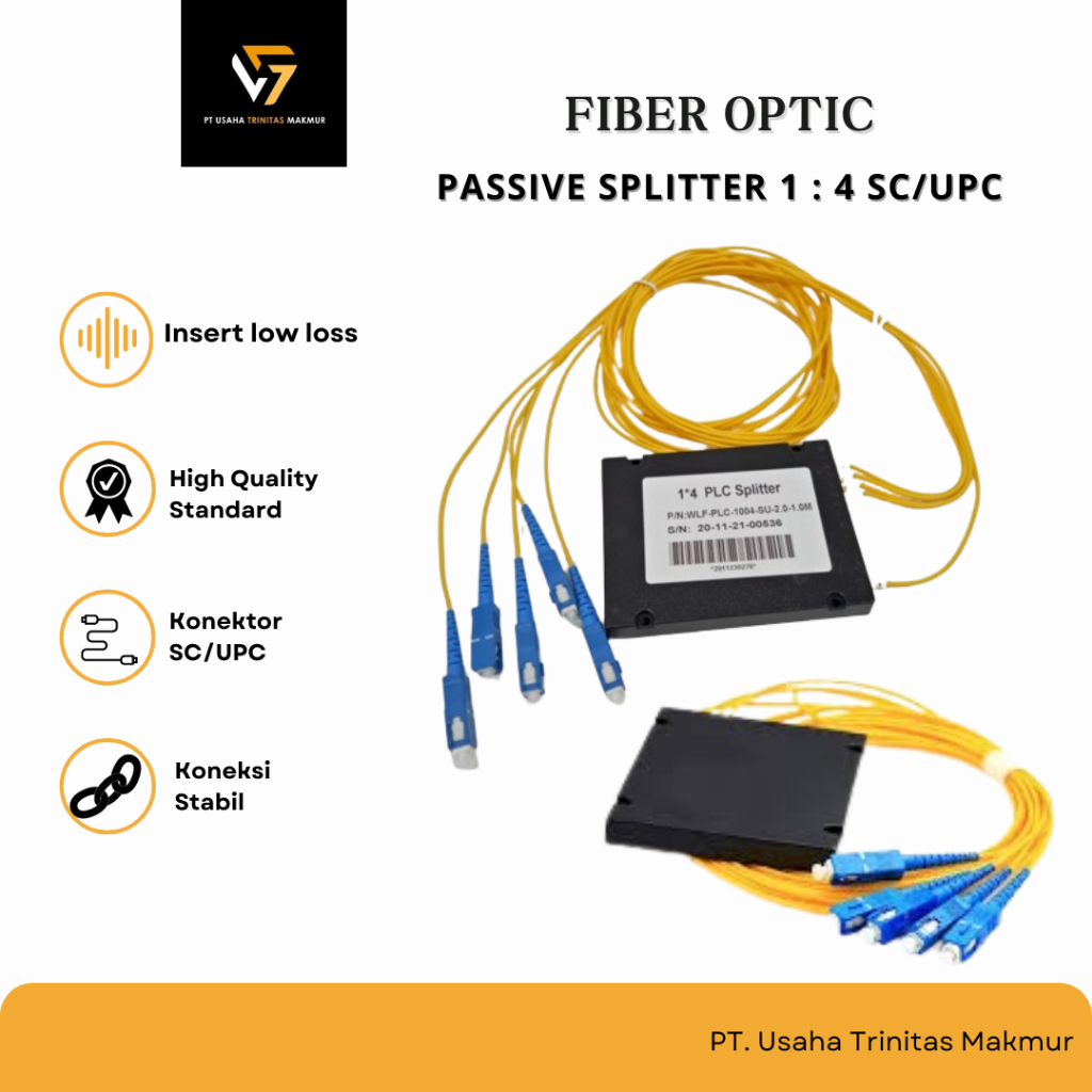 Jual Passive Splitter 1-4 Modular Besar SC / UPC Kabel Splitter Pembagi ...