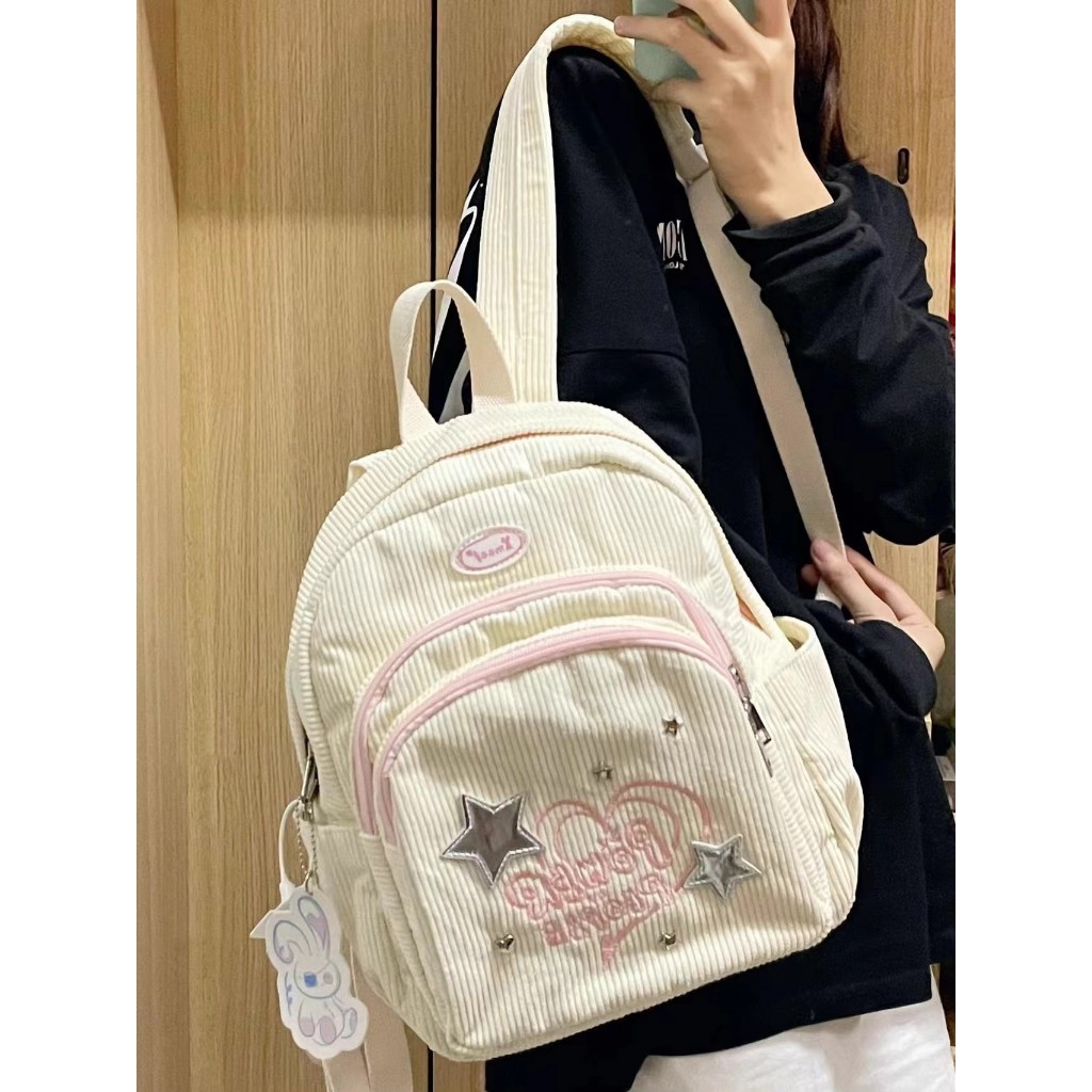 Jual (ready)Tas Corduroy Mini Wanita - Tas Ransel Mahasiswi Imut,Tas ...