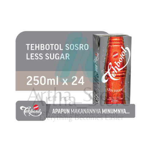 Jual TEH BOTOL SOSRO LESS SUGAR - 250ML X 24 | Shopee Indonesia