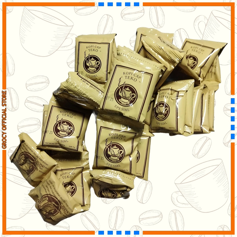 Jual Kopi Cap Teko Toko Agus Khas Bogor Spesial Plastik 30 Sachet x 8 ...