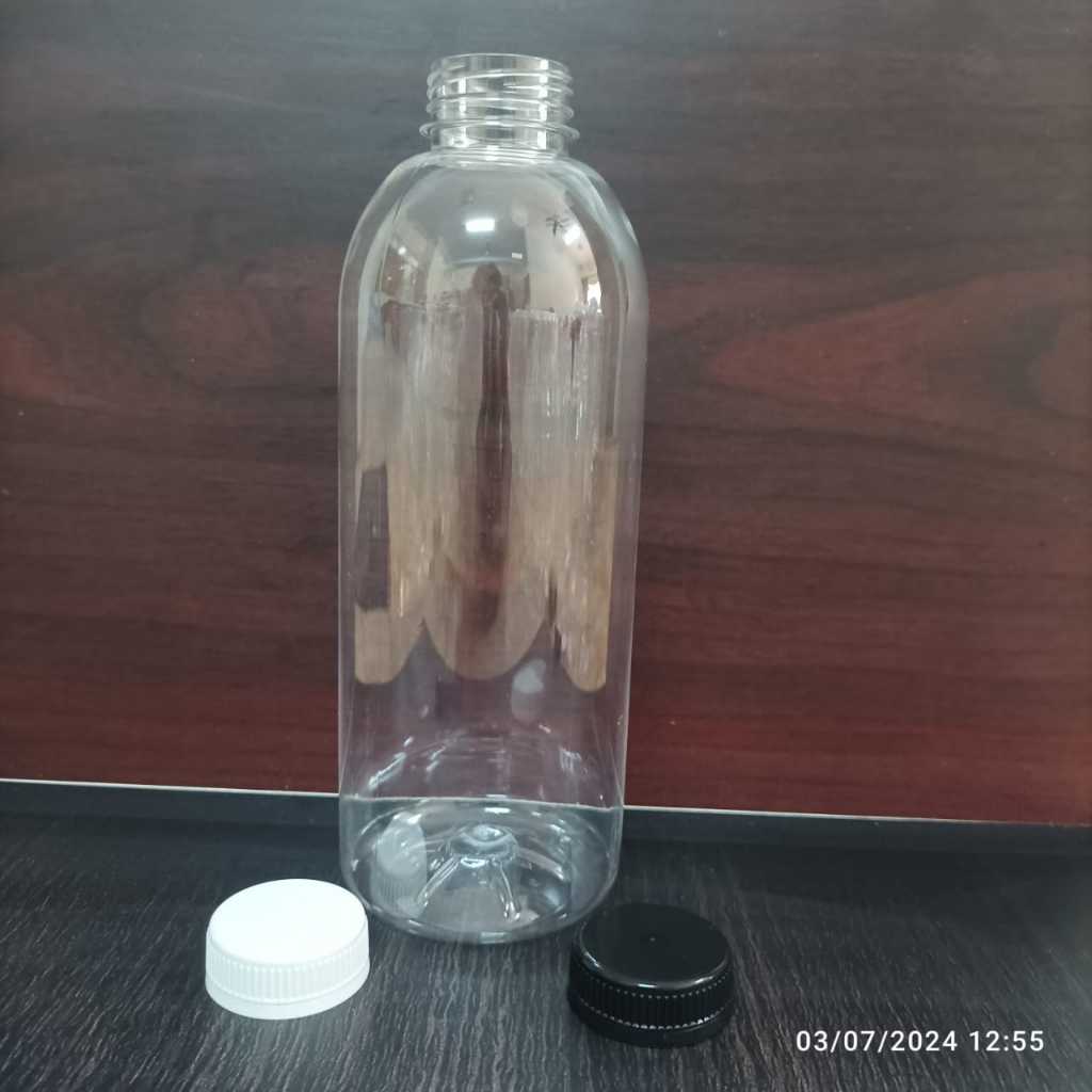 Jual Botol Kale 1000 ml / Botol Plastik 1 liter Clear, Tutup Putih dan ...