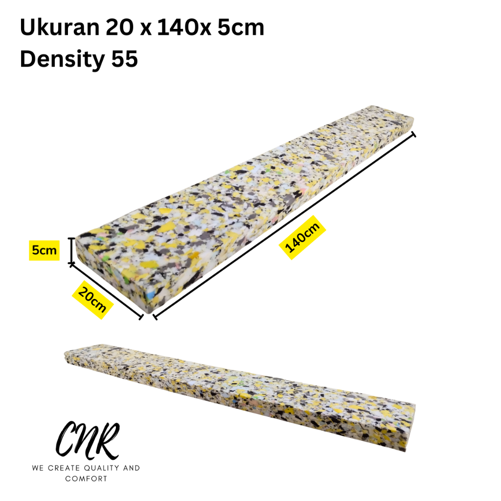 Jual CNR Foam rebounded denisty 55 busa padat kenyal tebal 5cm uk ...