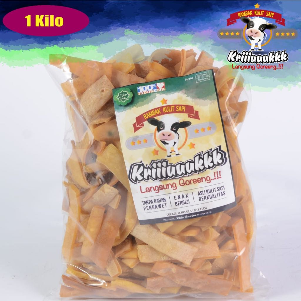Jual KERUPUK KULIT RAMBAK SAPI STICK KECIL 1Kg / Dorokdok / Jangek ...