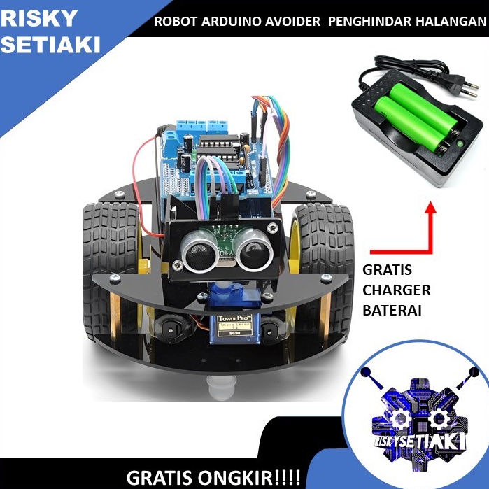 Jual KODE T77U ROBOT ARDUINO AVOIDER ROBOT PENGHINDAR HALANGAN WITH ...