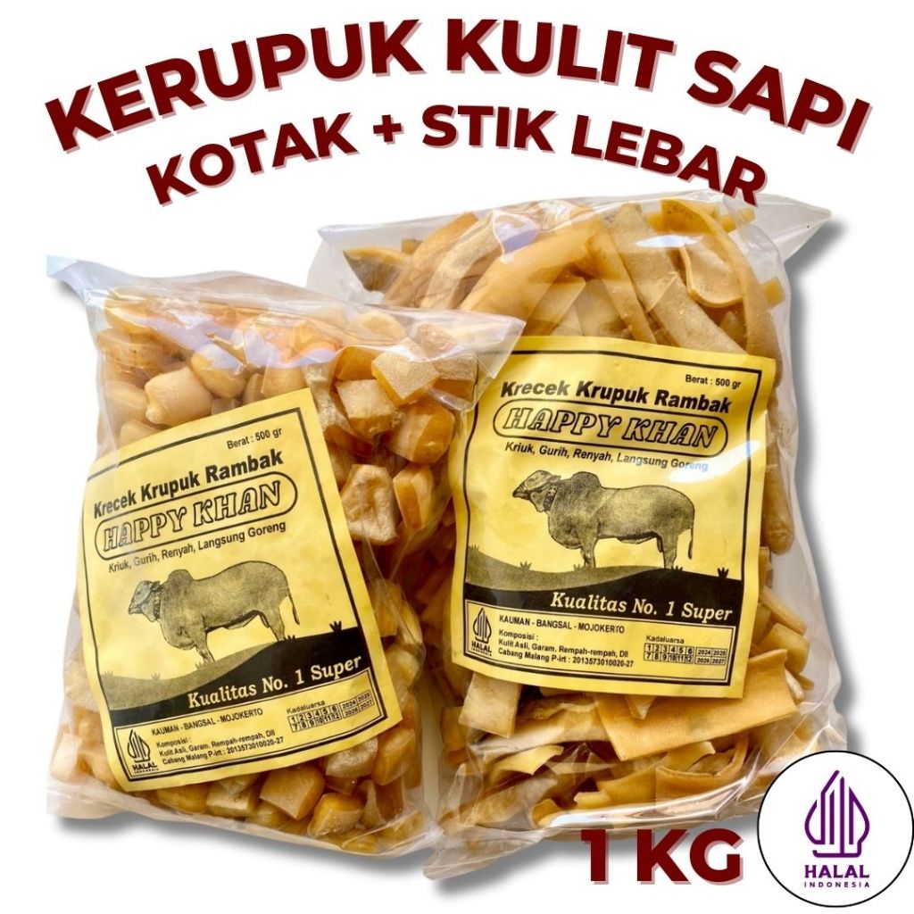 Jual Kerupuk Kulit Sapi Mentah 1kg / Dorokdok Viral / Dorokdok Mentah ...