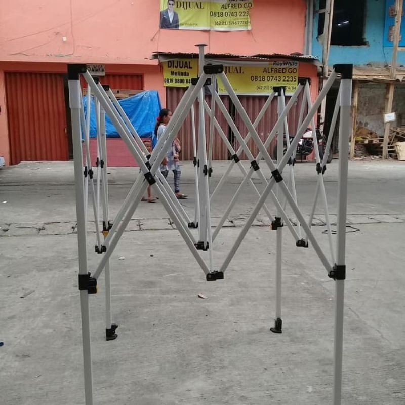 Jual RANGKA TENDA UKURAN 2X2 PREMIUM HOLLOW PUTIH TEBAL BESI 1,2 MM ...