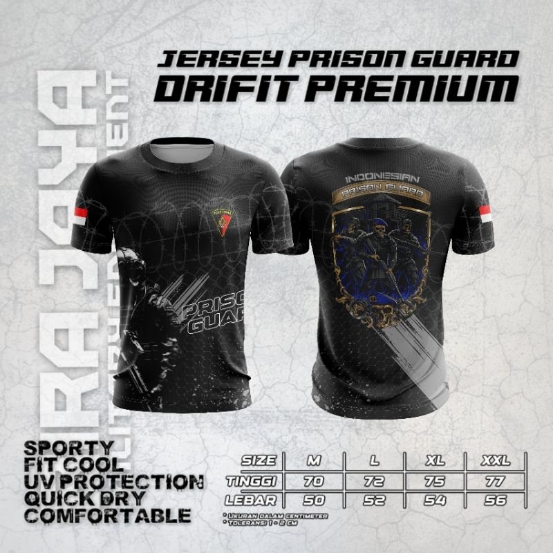 Jual KAOS JERSEY INDONESIAN PRISON GUARD FULLPRINTING POLSUSPAS KUMHAM ...