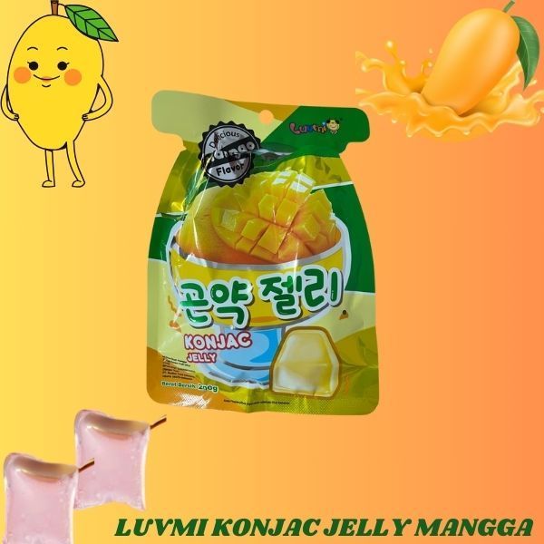 Jual LUVMI KONJAC JELLY 200G RASA BUAH MANGGA JELLY ANEKA RASA BUAH MANIS CEMILAN AGAR AGAR ...