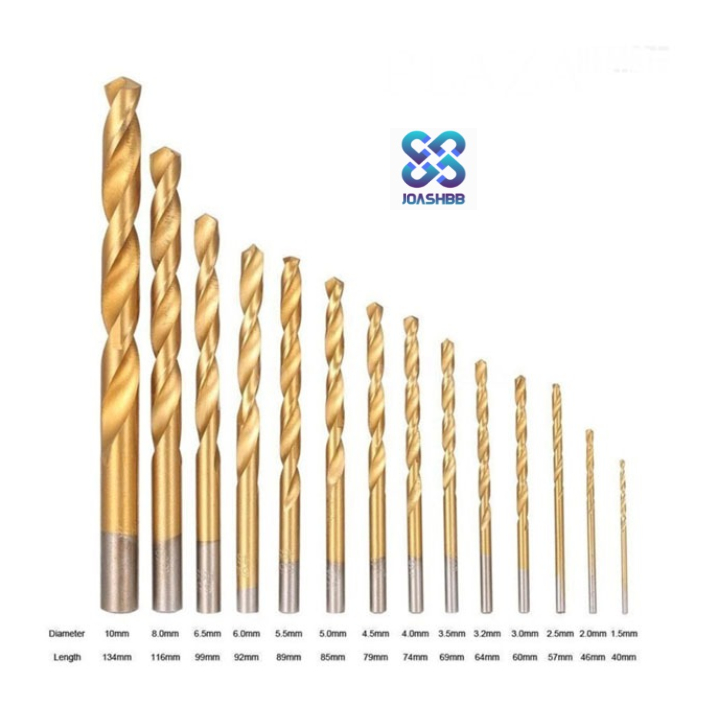 Jual [1 BH] Mata Bor Besi/Kayu HSS Titanium 2mm-8mm Kuning Vico / Bor Besi Semua Ukuran / Twist ...