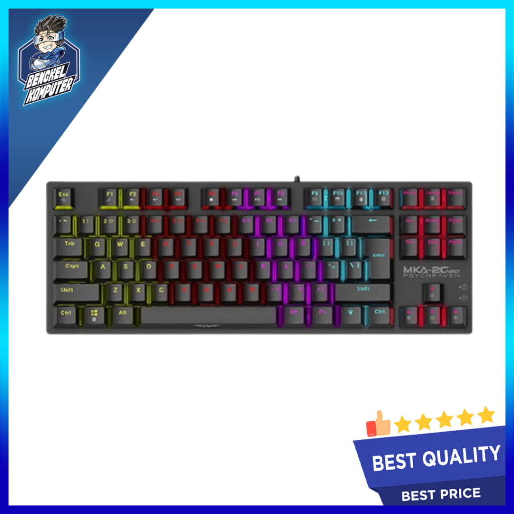 Jual KEYBOARD GAMING MECHANICAL ARMAGEDDON MKA-2C NEO BLACK/WHITE ...