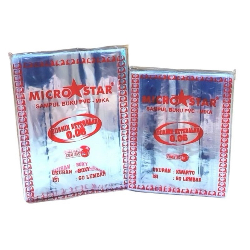 Jual 5Lembar Sampul Buku PVC Mika Micro Star Ketebalan 0.06 LKS dan ...
