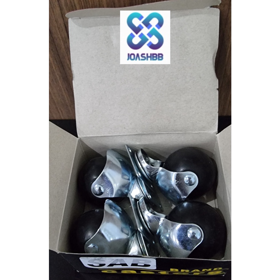 Jual Tren Kekinian 4 BUAH Roda Karet Hitam Bulat TG5 Gepeng SG5 isi 4 ...