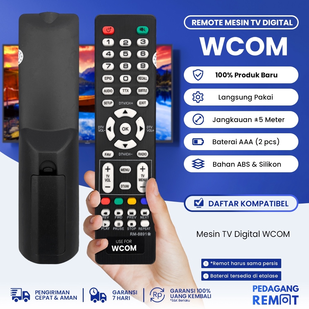 Jual FANTASTIS Remote Mesin TV Digital Tuner WCOM Tipe SPQ8991NDVB ...