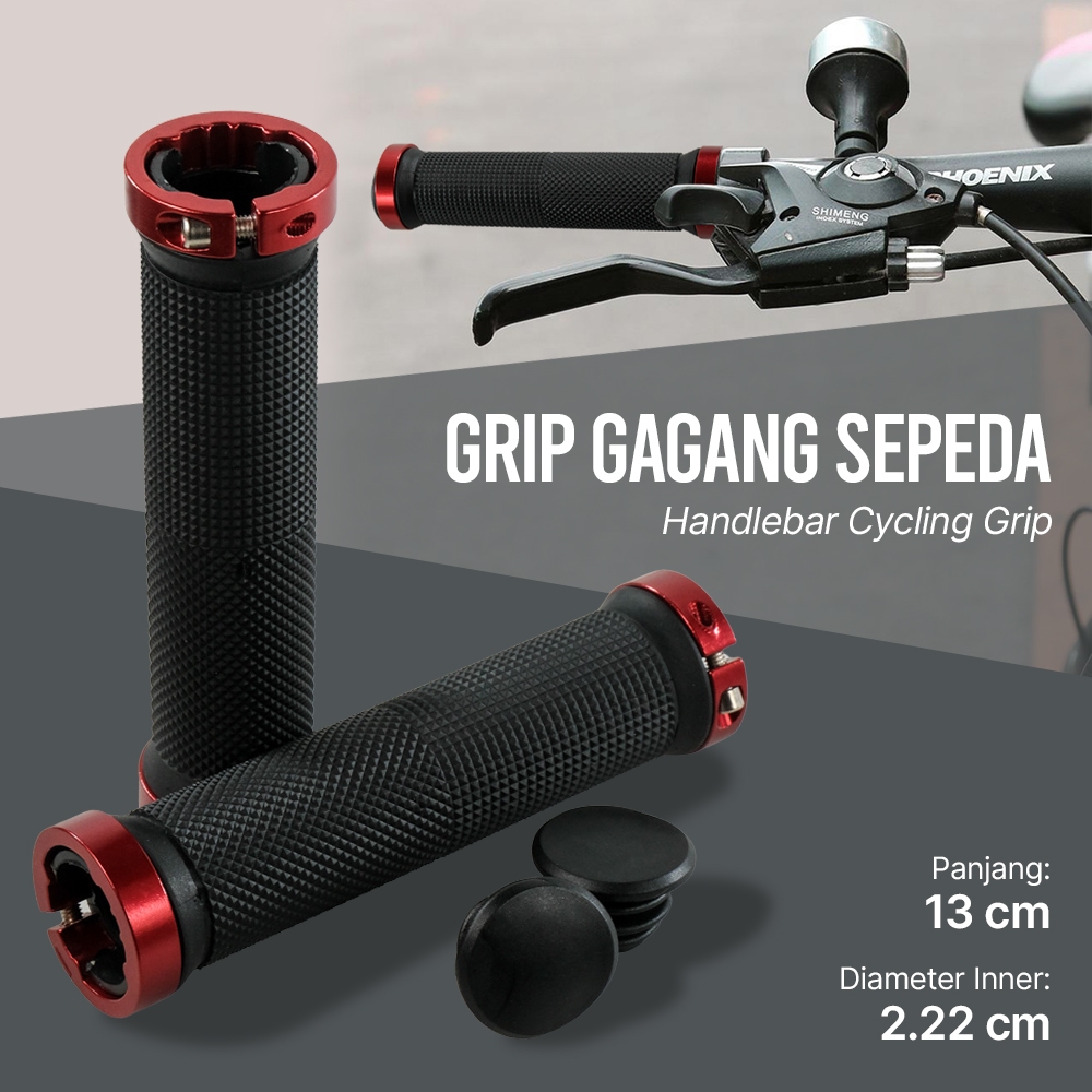 Jual Handgrip Sepeda Double Lock Merah Grip Setang Sepeda Dengan ...