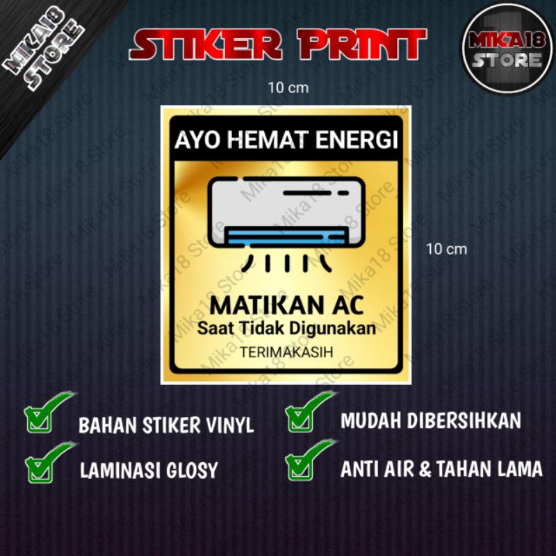 Jual STIKER HEMAT ENERGI MATIKAN AC | Shopee Indonesia