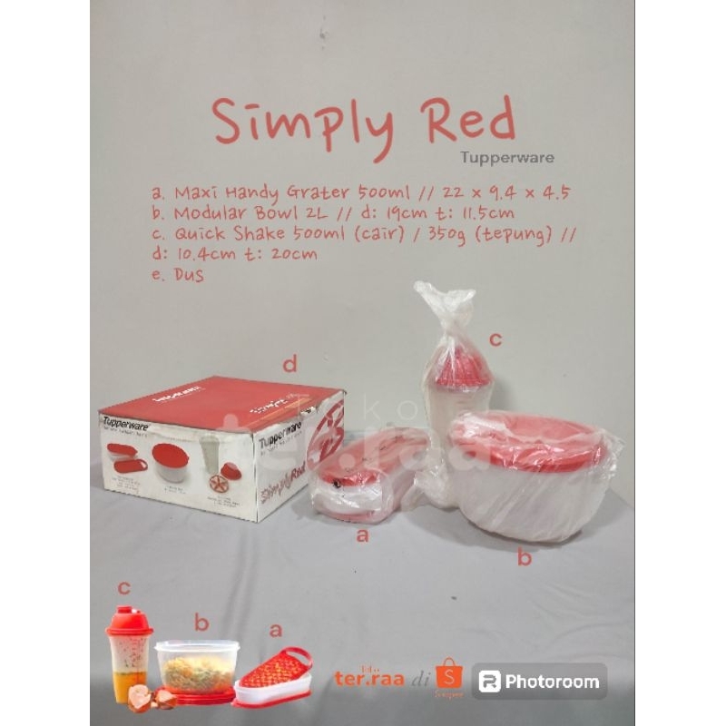 Jual simply red | maxi handy grater | modular bowl 2L | quick shake ...