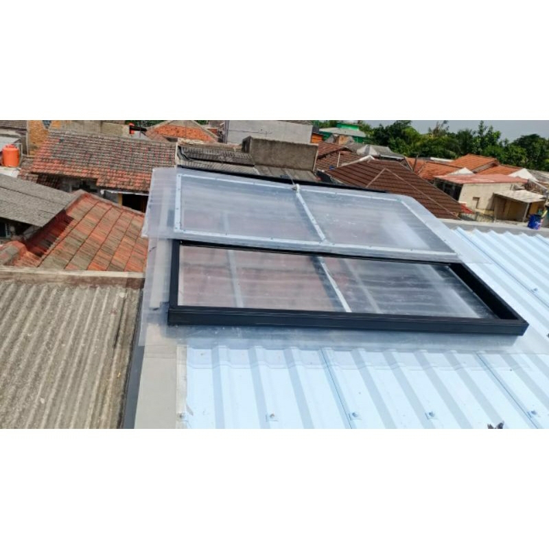 Jual kanopi sliding manual bahan baja ringan atap solarflat | Shopee ...