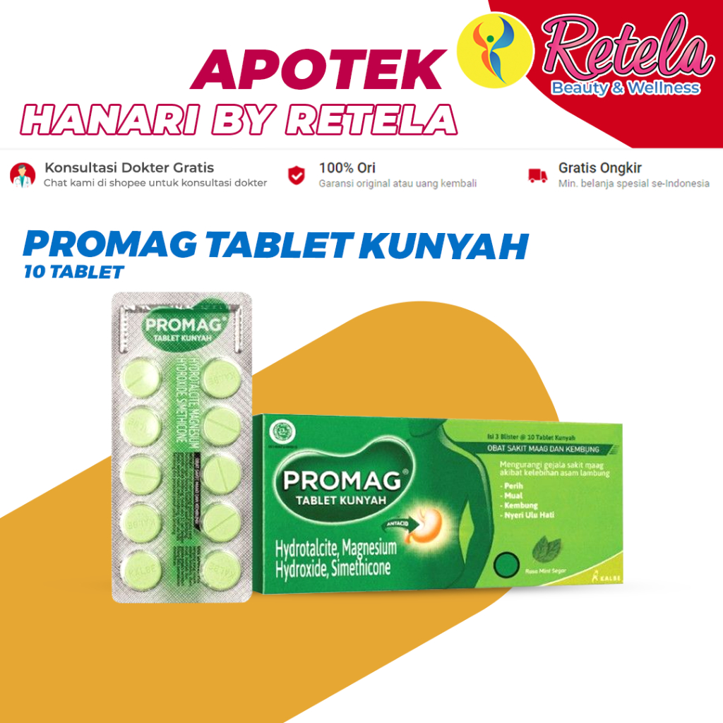 Jual PROMAG TABLET 1 BLISTER 10 TABLET | Shopee Indonesia