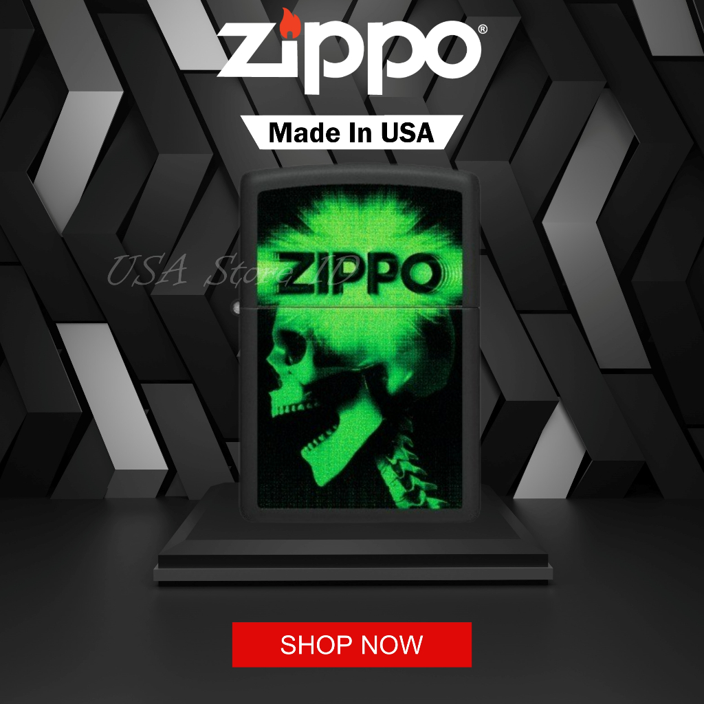 Jual Zippo Cyber Skull Design 48485 Original Made In USA | Shopee Indonesia