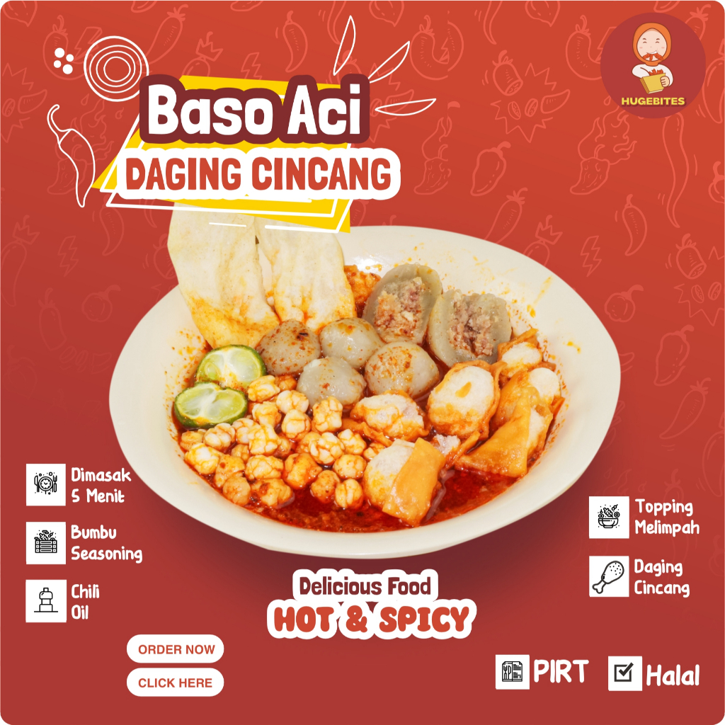 Jual BASO ACI DAGING CINCANG HUGE BITES ORIGINAL BAKSO HUGEBITES BOCI ...