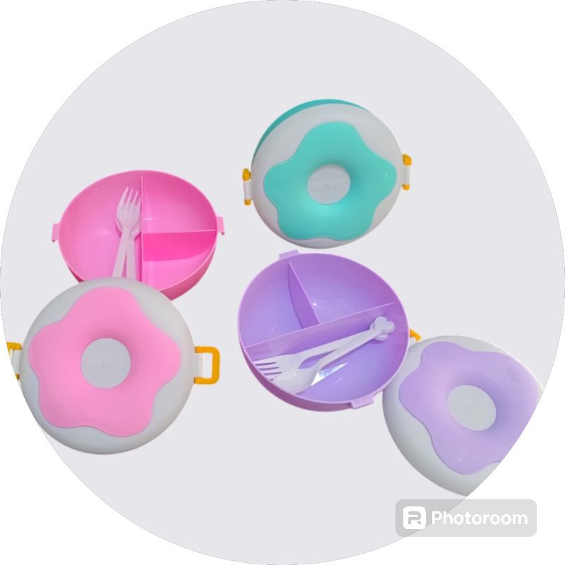 Jual Lunch box Donut / Tempat Bekal Anak bentuk Donat / lunch box unik ...