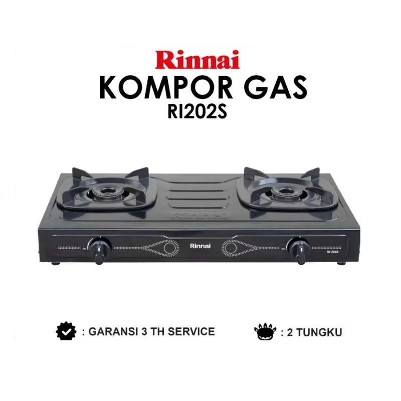 Jual Rinnai RI-202S Kompor Gas Ceflon 2 Tungku Sun Burner RI202S ...