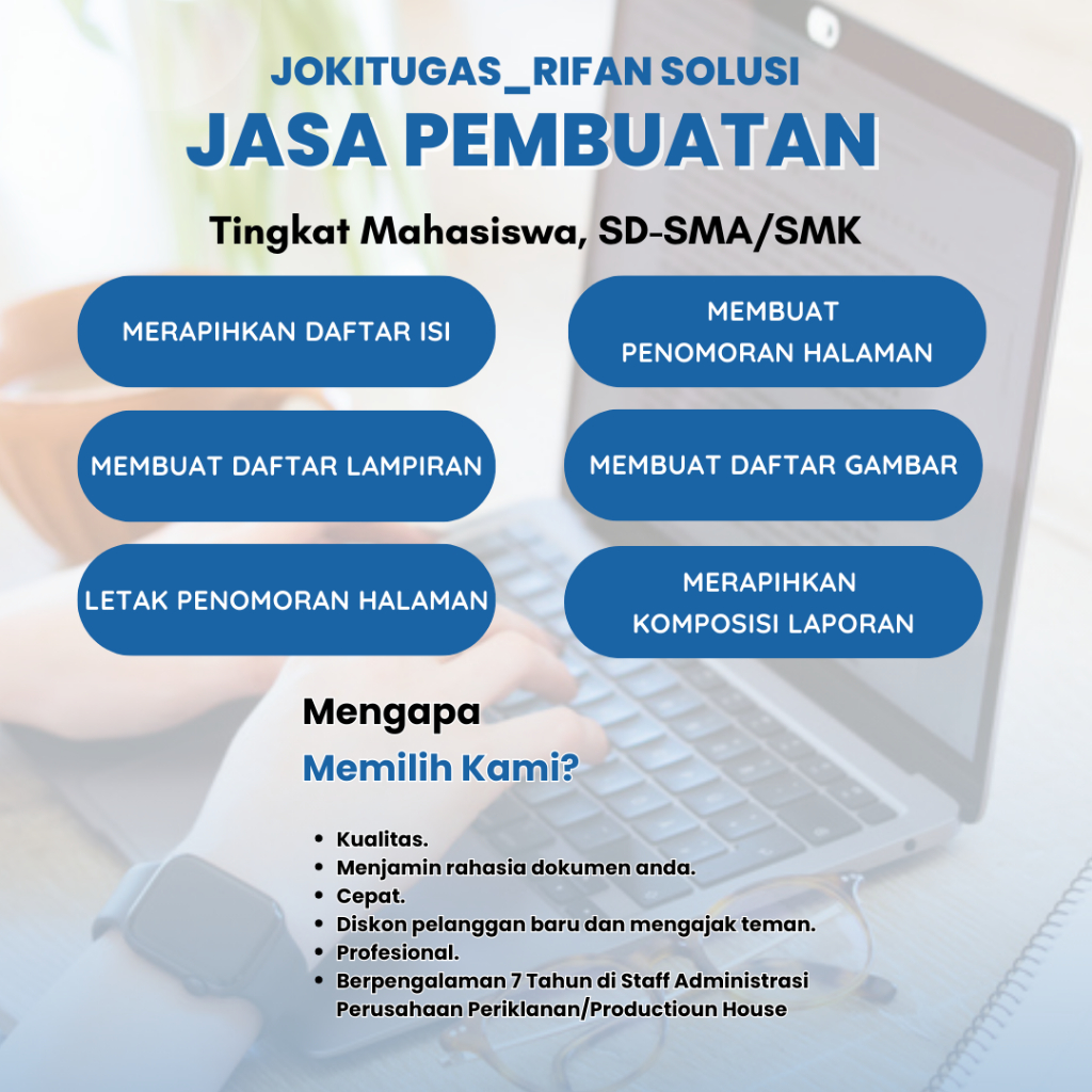 Jual Merapihkan daftar isi, penomoran halaman, daftar lampiran, daftar ...